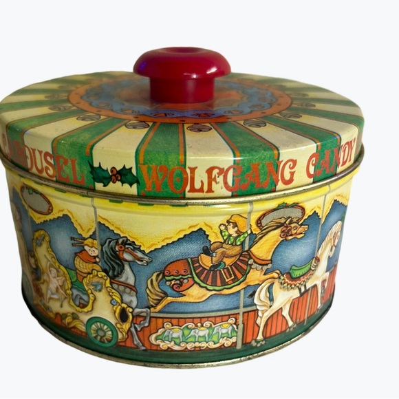 Vintage | Storage & Organization | Vintage Wolfgang Candy Carousel Tin ...